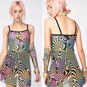 Dolls Kill | Dresses | Current Mood Hypnotic Illusion Dress | Poshmark